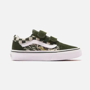 Vans Pre-School Old Skool V Camo Checkboard - Kombu Gre | B2B Liquidation